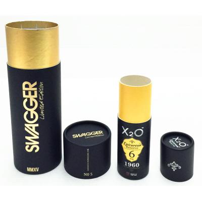 China Black Paper Yellow Printing Hot stamping Around The Box With Golden Paper Wrapping for sale