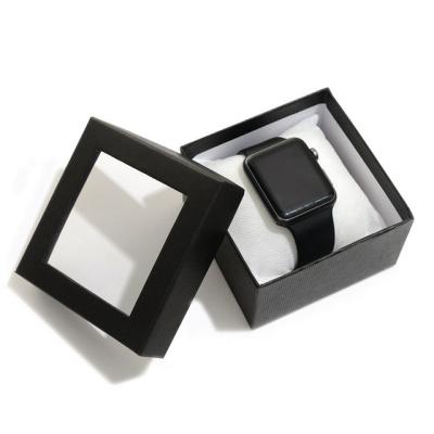 China Handmade Wholesale Paper Watch Box With PVC Window For Watch Packaging for sale