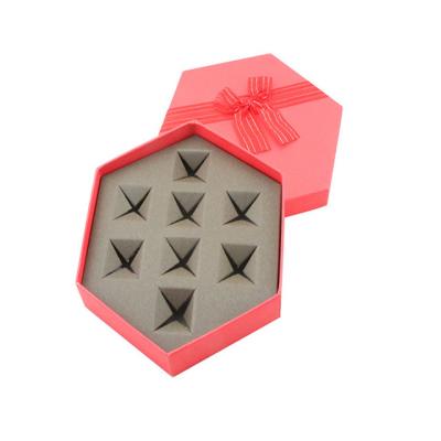China Custom High Factory Hexagon Style Paper Box With Foam Insert For Gift Packaging for sale