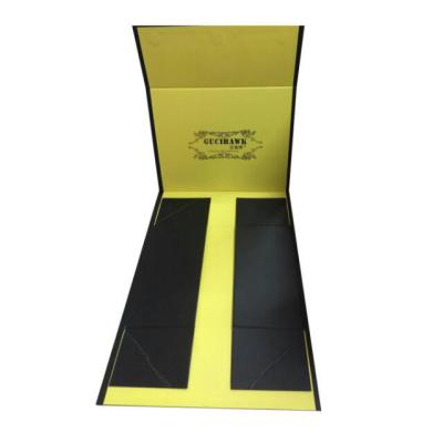 China Wholesale Custom Book Style Black Foldable Small Magnetic Gift Box for sale