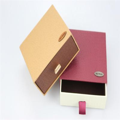 China Fancy Custom Logo Top Quality Wedding Samll colorful Cardboard Drawer Box for sale