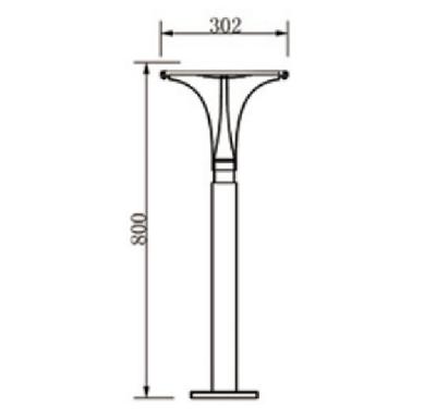 China FT-TYN-006 Solar panels 9V 10W all In One Solar 5W LED Garden Lawn lamp Ip 65 for sale