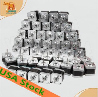 China Ship From USA! Wantai 60PCS Nema 17 Stepper Motor 42BYGHW811 4800g.cm 48mm 2.5A 4-Lead 2Phase 3D Desktop Printer Reprap for sale