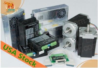 China USA Free! CNC Wantai 3 Axis Nema34 Stepper Motor 85BYGH450D-008 1090oz-in Single Shaft+Driver DQ860MA 80V 7.8A 256Micro+ for sale