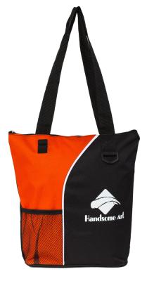 Cina Promotional Customized Logo Tote Bag with Mesh Pocket-HAS14001 in vendita