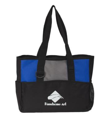 Cina Promotional Go Shopping Polyester Tote Bags with Pockets-HAS14009 in vendita