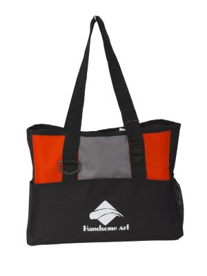 Cina Logo Printing Polyester Shopping Bag Tote Bag with Handles-HAS14010 in vendita