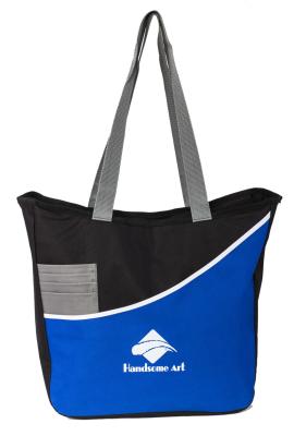 Cina trendy 600d polyester tote bag with small pockets-HAS14029 in vendita