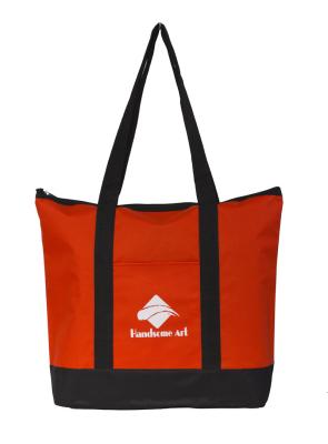Cina Hot Sale polyester logo printing promotion Polyester Tote Bag-HAS14035 in vendita