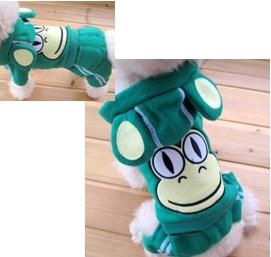 China Cute green dog sports wear with frog pattern dog clothes for sale