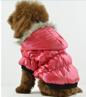China Winter dog clothes with water-proof material red color for sale