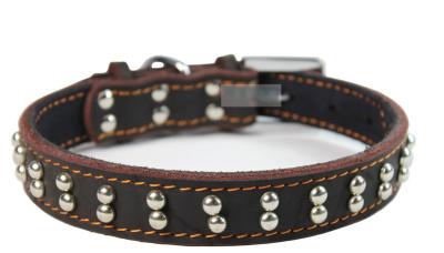 China 2012 wholesale real leather collar,pet collars for sale