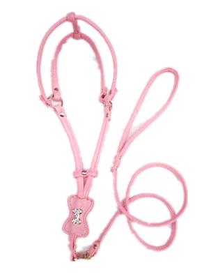 China New design fashion PU dog leash with collar for sale