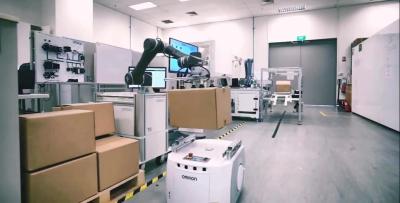 China Brazo 6 AXIS OMRON TM14M Cobot Payload 14kg del robot con la cámara visual para manejar el robot como Cobot en venta