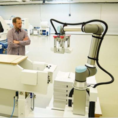 China Robô Palletizing com linha central do braço 6 do robô do alcance 1300mm da carga útil 10kg de UR10e para a linha de embalagem à venda