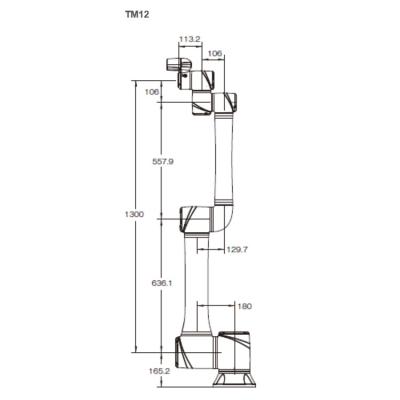 China Braço colaborador inteligente do robô de TM12 Cobot para o CNC que carrega e que descarrega à venda