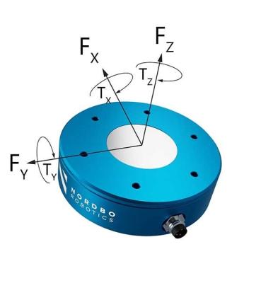 中国 Robot parts NRS-6Force/Torque Sensor kit with UR cobots manipulator for polishing, object weighing and velocity adjustment 販売のため