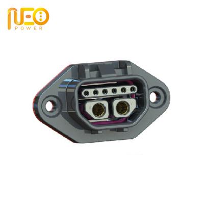 Cina incavo ad angolo retto di 60A 2 Palo 6 Pin Power Signal Connectors Flange con cavo in vendita