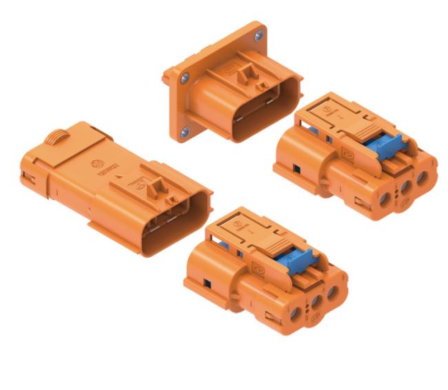 Neopower Secure-Lock 3 Pin Automotive Power & Signal Connector, 800V/16A, Waterproof IP67, HVIL