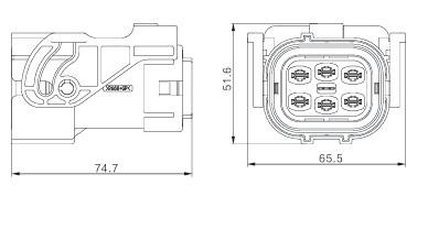 Cina Neopower 6-Pin High Voltage 1000V 35A Connector di alimentazione e segnale automobilistico con schermatura a 360° in vendita