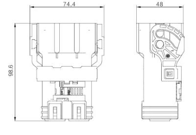 Cina Neopower 2 Pin High Voltage Connector 220A 1000V con HVIL per batterie EV e PDU in vendita