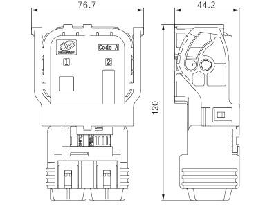 China Neopower Hochstrom 300A 1000V Automobil 2-poliger Stromanschluss mit HVIL für EV-Batterie- und Motorsteuerungen zu verkaufen