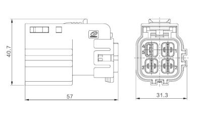 Cina Neopower 800V 40A HVIL 2+1 Pin EV Connector in vendita