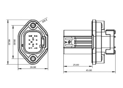 Cina Trasmissione 10 elettrici Pin Waterproof Connector 1000VDC del segnale dell'OEM per il pacchetto della batteria in vendita