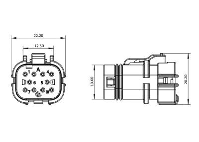 China van de het Signaaltransmissie van 32Pin 1000V van de de Kabelschakelaar IP67 Waterdichte de Stopvergaarbak voor Motorcontrolemechanisme Te koop