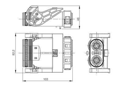 China 150A EV Battery Connector IP6K9K Electric Plug Socket Secondary Lock Function for sale