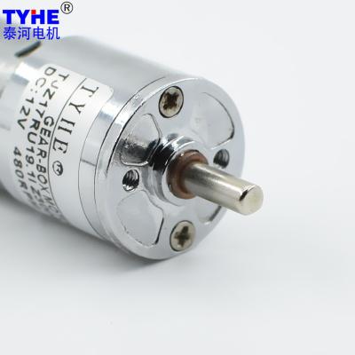 China Het poeder met geringe geluidssterkte past 17mm van het de aansporingstoestel van dia3v 7.4v 12v 24v 1watt 20rpm borstels gelijkstroom de motorce aan Te koop