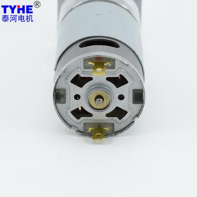 China Staaltoestel 37mm Diameter 9v 12v 24v RS555 borstelde het Toestelmotor Rohs van 2.5N.M 250rpm Gelijkstroom Te koop