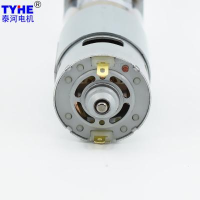 China 42mm het toestel40kgf grote torsie met hoge weerstand van het versnellingsbakstaal de motor van het 24 voltgelijkstroom toestel van rs775 12 voor boor Te koop