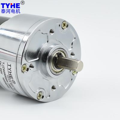 China voltios del diámetro 65w 75w de 60m m 24 cepillaron el motor adaptado de acero de la C.C. con el freno y el codificador en venta