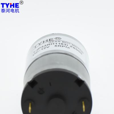 China Het poeder past de Hoge Motor met geringe geluidssterkte van het Torsie 33mm Dia 1w 3w 5w 60 T/min Gelijkstroom Toestel aan Te koop