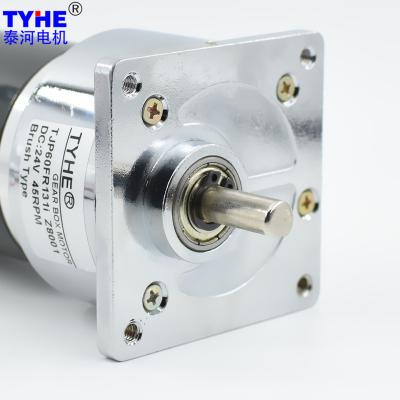 Cina motore elettrico dell'ingranaggio di CC di 12v 24v 60w 70w per coppia di torsione 1200rpm dell'attrezzatura di divertimento alta in vendita