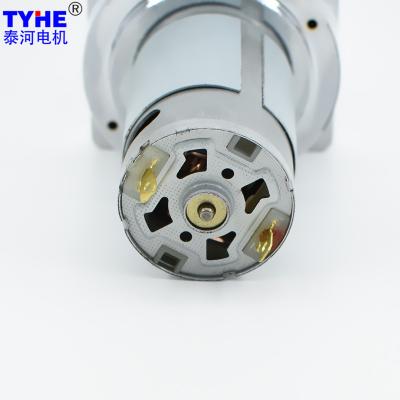 Cina cambio 12V 24v Rs-555shipping e trattare di 60mm il motore dell'ingranaggio cilindrico di CC per il girarrosto 10Rpm in vendita