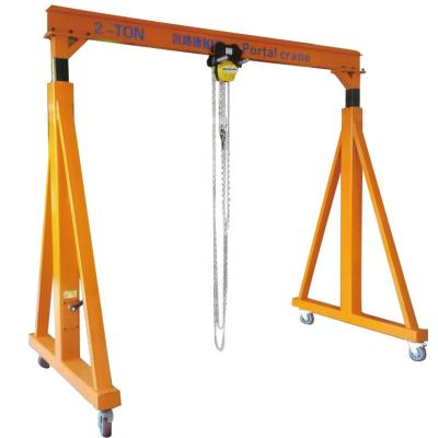 China Gantry Crane Hot Sale Warehouse Used Mini Portable Mobile Lifting Gantry Crane 1T for sale