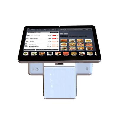 China POS thermal 15 inch POS system touch screen widescreen double screen POS system for sale