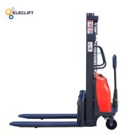 China Polyurethane Wheel Hand Semi Electric Pallet Stacker 24V 120Ah for sale