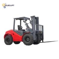 China Pneumatic Solid Compact Four Wheel Forklift Trucks 6-12 Degrees for sale