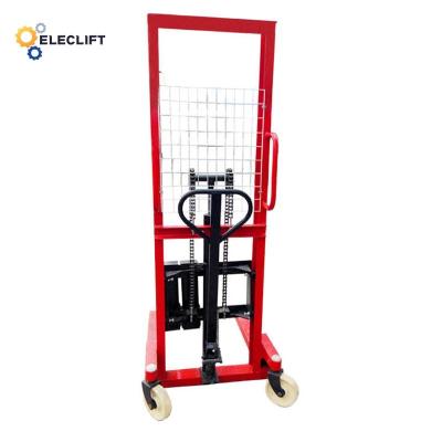 중국 Fork Height 85mm Hydraulic Stacker Manual Straddle Pallet Stacker 판매용
