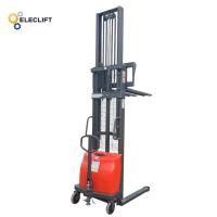 China Polyurethane Wheel Hand Semi Electric Pallet Stacker 24V 120Ah for sale