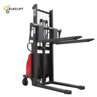 China Polyurethane Wheel Hand Semi Electric Pallet Stacker 24V 120Ah for sale