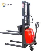 China Polyurethane Wheel Hand Semi Electric Pallet Stacker 24V 120Ah for sale