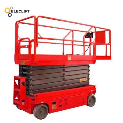 Cina Guida manuale sollevamento a forbice autopropulsato con pulsante di arresto di emergenza in vendita