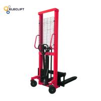 China Nylon Wheel Manual Pallet Stacker 1500kg With 550/685mm Fork Width for sale