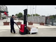 2.2Kw 3Tons Full Electric Pallet Stacker 210Ah Warehouse Stacker Forklift