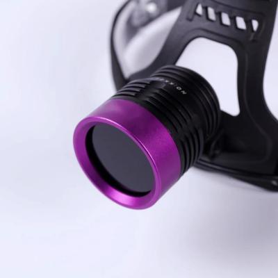 China DG-3101S Palm Sized 90 Degrees Up And Down Adjustable UV 365nm LED Black Light Headlamp for sale
