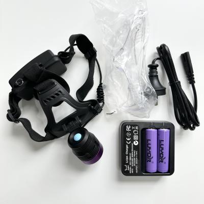 China Helmet-Type Black Adjustable UV Headlamp for sale